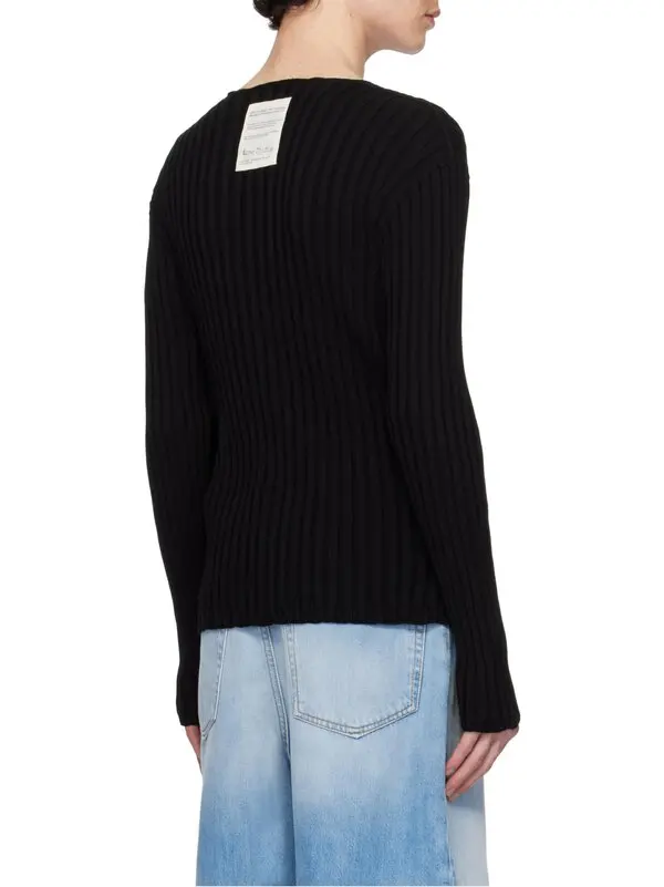 Acne Studios Ribbed Long-sleeve Sweater - Black