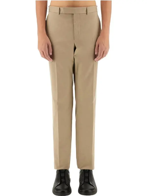Zegna Straight Leg Tailored Pants - Nude