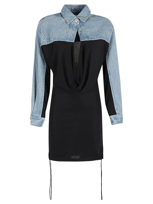 Christopher Esber Colorblocked Draped Dress - Black