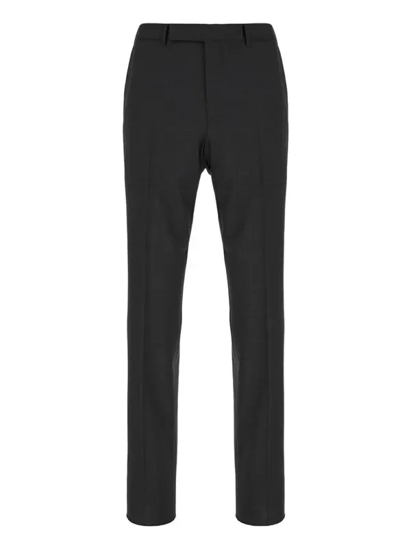 Zegna Tailored Button Trousers - Black