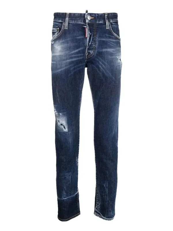 Dsquared2 Slim Fit Distressed Jeans - Blue