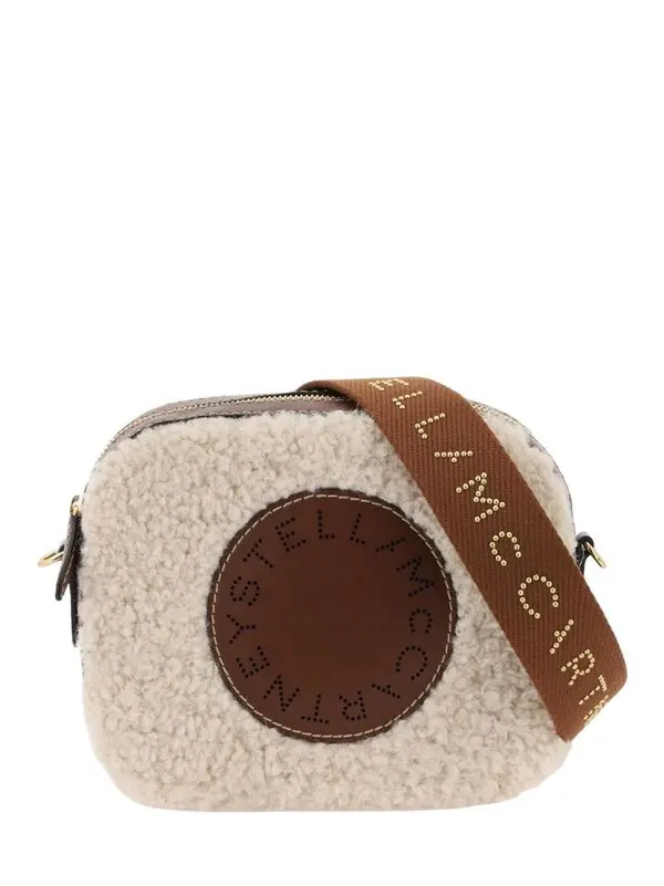 Stella McCartney Logo Patch Crossbody Bag - Nude
