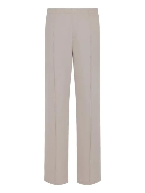 Dior Pleat Detailed Straight Leg Trousers - Beige