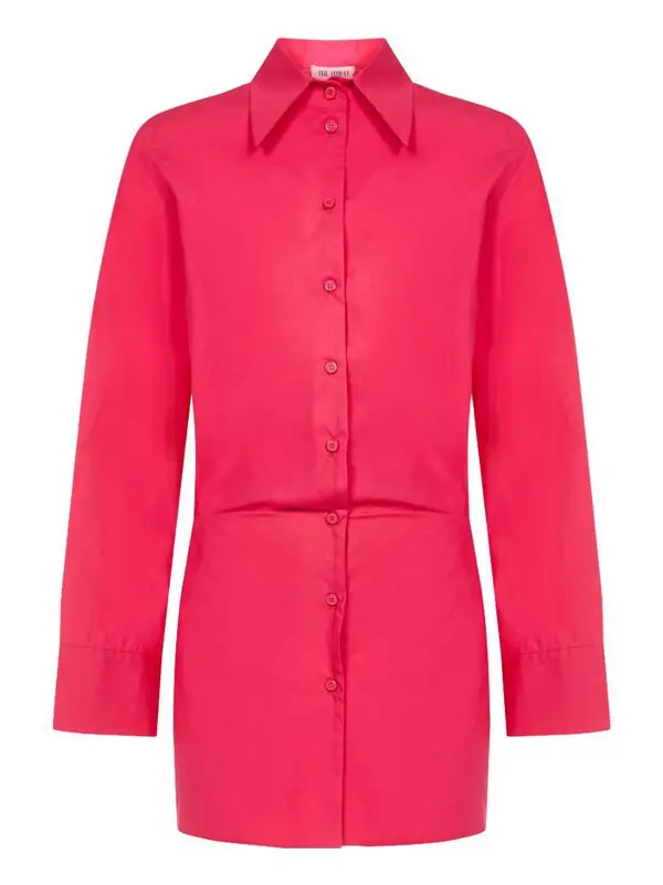 Attico Wide-sleeve Shirt Dress - Pink