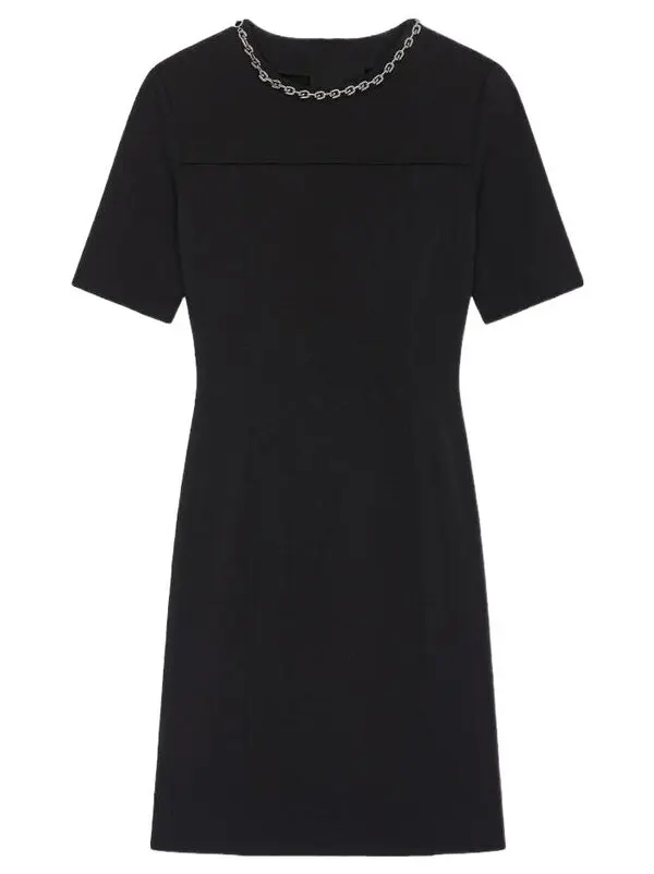 Givenchy Punto Milano Dress With Chain Collar - Black