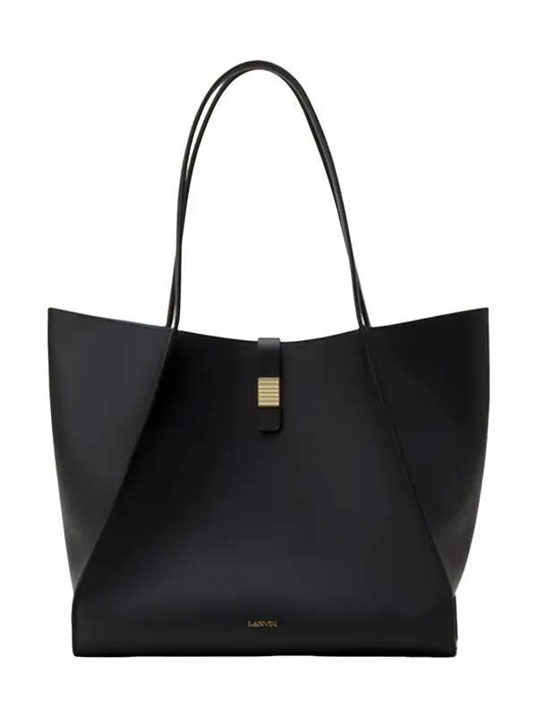 LANVIN Clasp Closure Top Handle Bag - Black