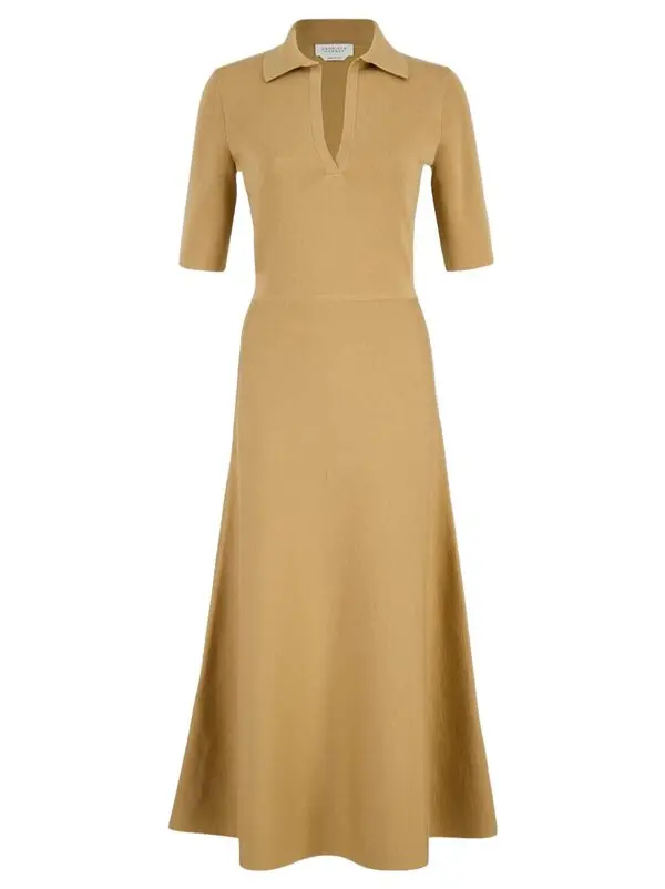 Gabriela Hearst Short Sleeves Maxi Dress - Light Brown
