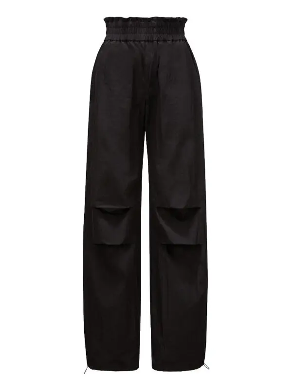 Moncler Jogging Trousers With Embossed Logo - Black