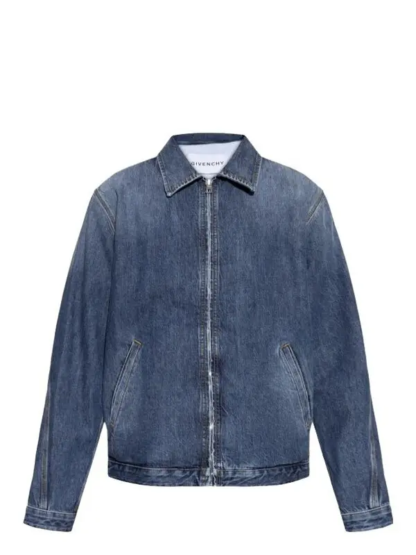 Givenchy Zip-up Denim Jacket - Blue