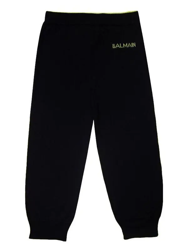 Balmain Teen Logo Print Track Pants - Black