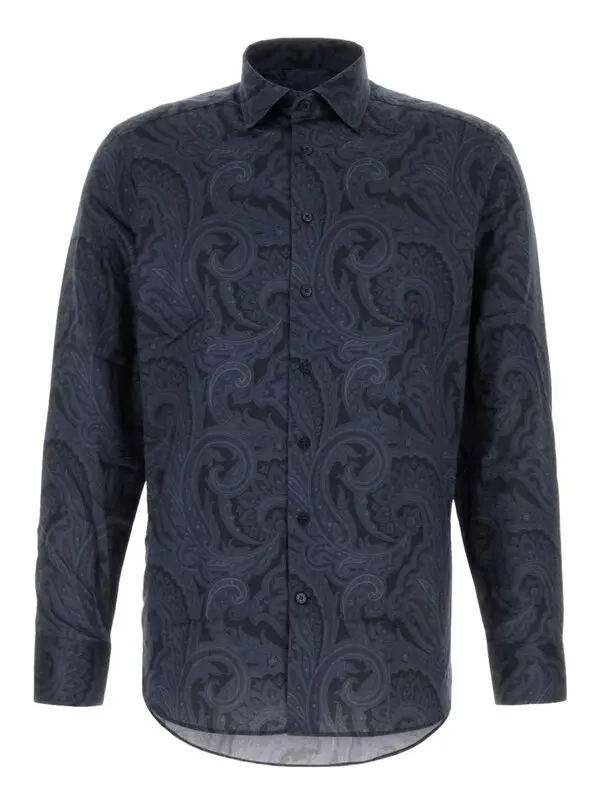 Etro Pattern-printed Long-sleeved Shirt - Black