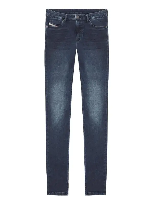 DIESEL® Logo Patch Low-rise Jeans - Black