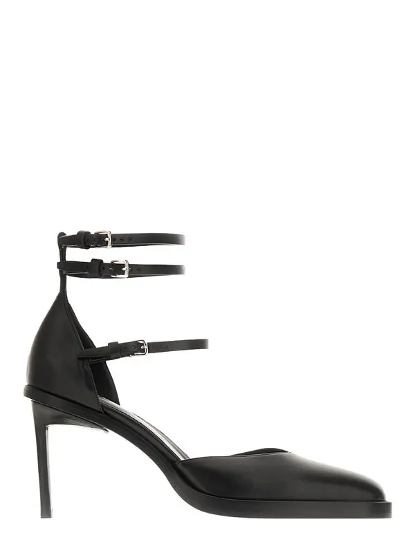 ANN DEMEULEMEESTER Ankle Strap Stiletto Pumps - Black