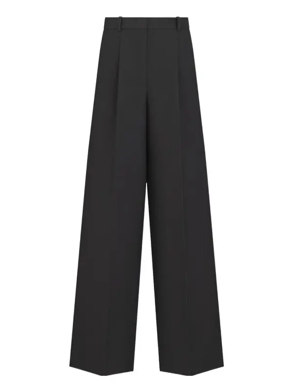 Dior Flared Pants With Ruched Detailing - Black