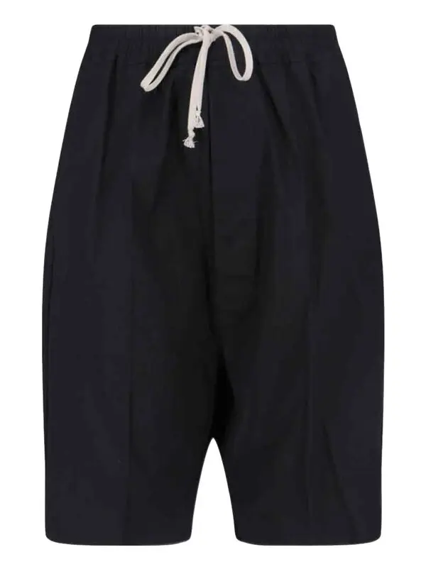 Rick Owens Drawstring Waistband Shorts - Black