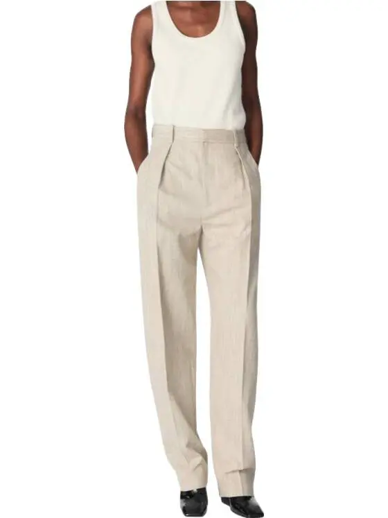 Bottega Veneta Tapered Leg Pants - Grey Putty