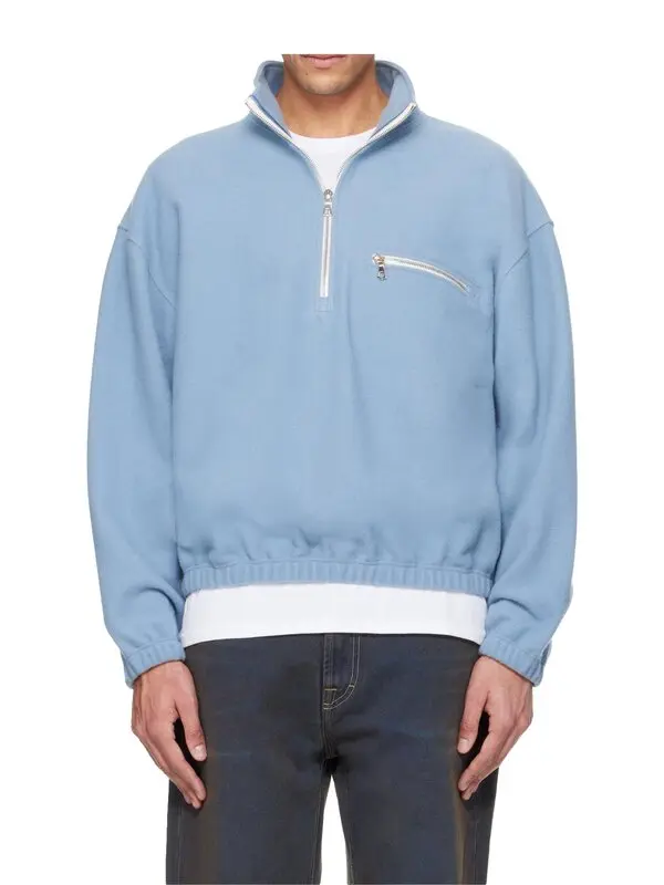 RIER Half-zip Wool Sweatshirt - Blue