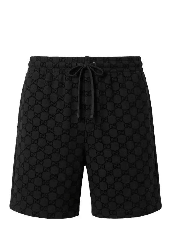 Gucci Monogram Jersey Basketball Shorts - Black