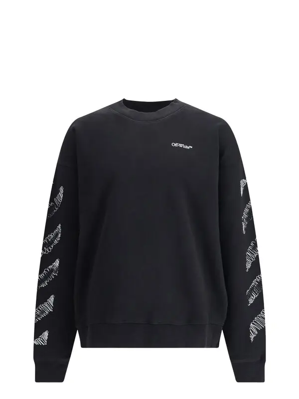 Off-White Scribble Diagram Crewneck Sweatshirt - Black