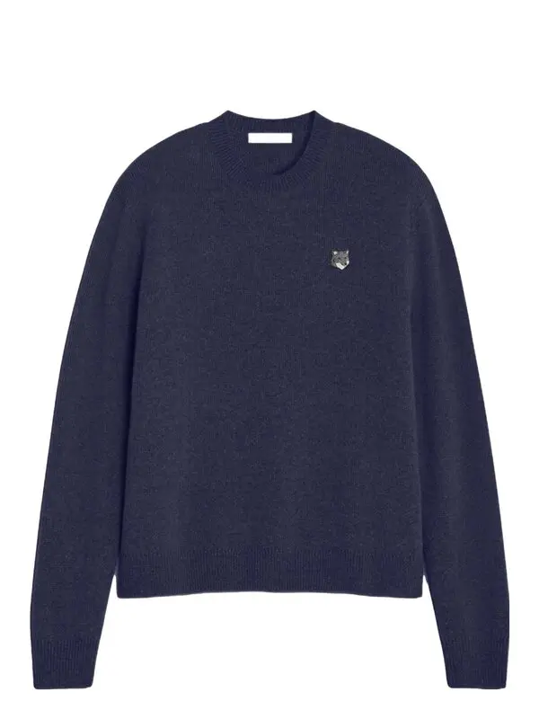 Maison Kitsuné Fox Head Jumper - Classic Navy Blue