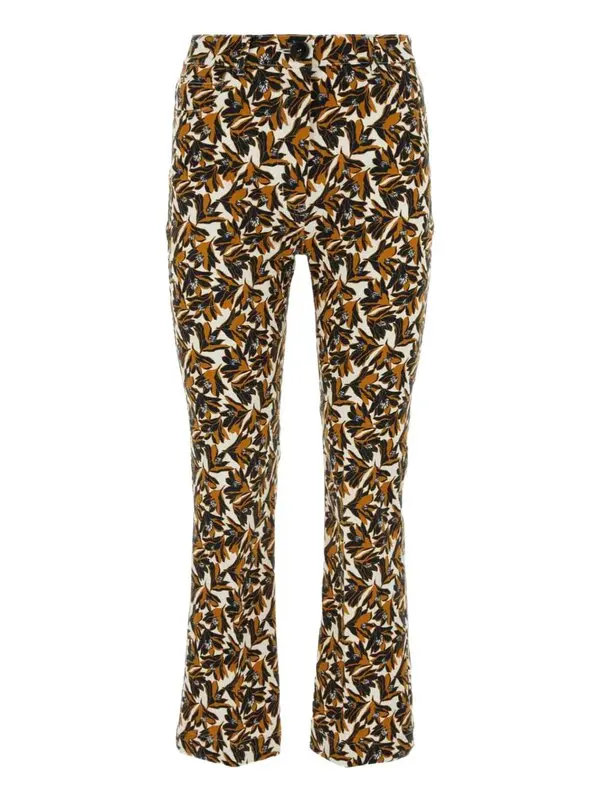 Max Mara All-over Patterned Flared Pants - Brown