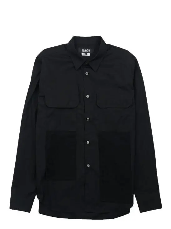 Comme Des Garçons Long Sleeve Shirt With Pocket Detail - Black