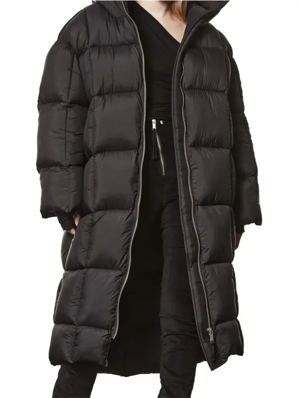 THOM KROM Oversized Quilted Nylon Puffer Coat - Black