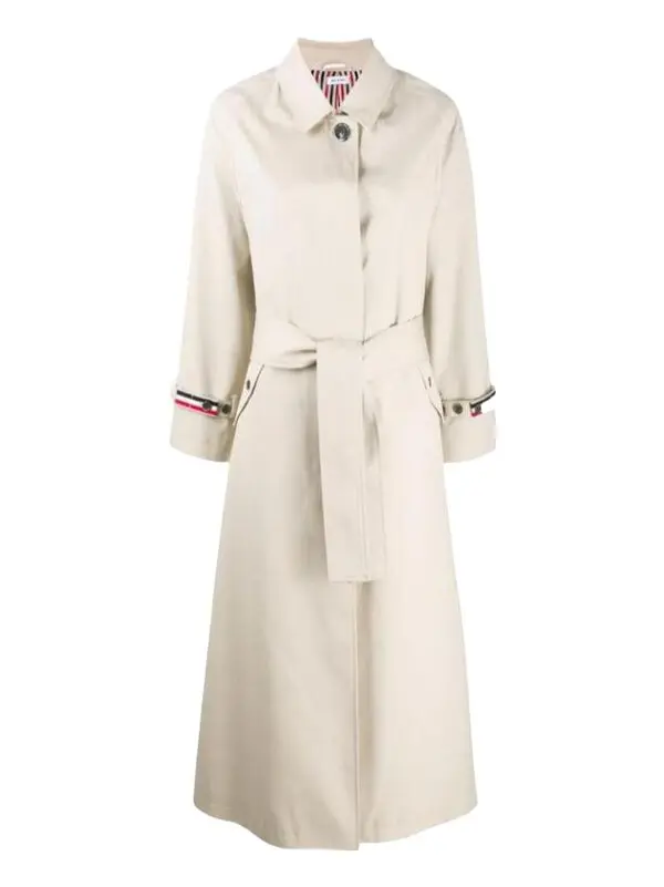 Thom Browne Belted Trench Coat - Khaki