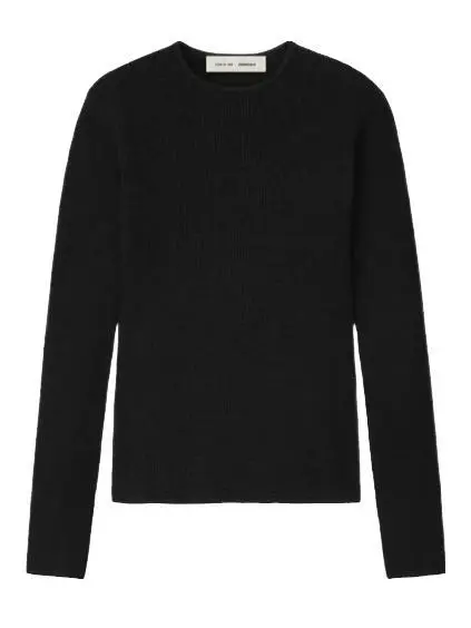 Fear Of God Long Sleeve T-shirt With Rib-knit Crewneck - Black
