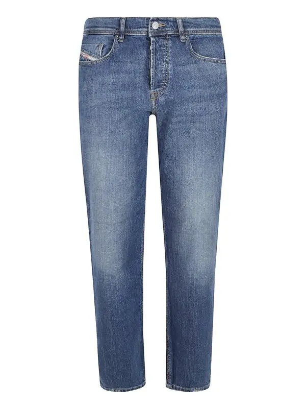 DIESEL® D-definitive Logo Plaque Denim Jeans - Blue