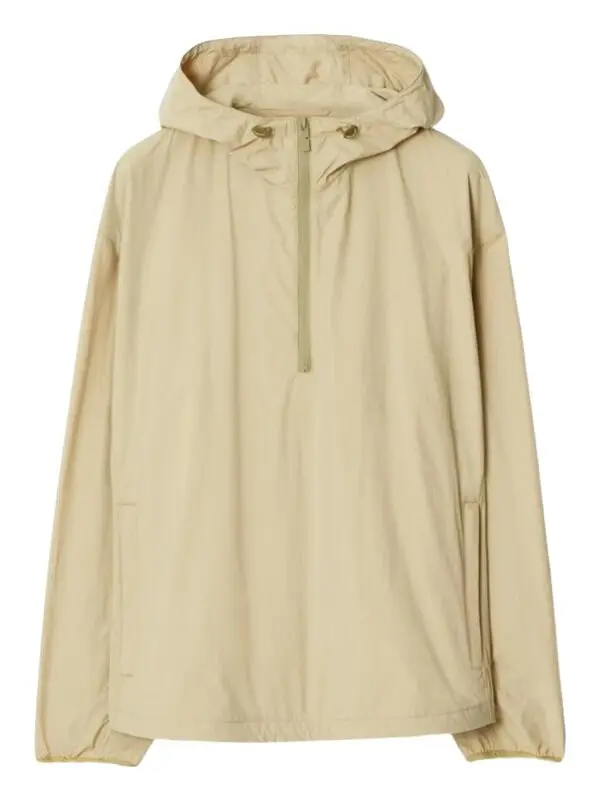 Burberry Logo-embroidered Hooded Jacket - Nude
