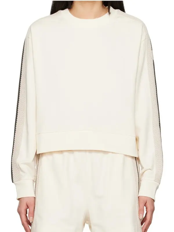 Moncler Logo Patch Crewneck Sweatshirt - White