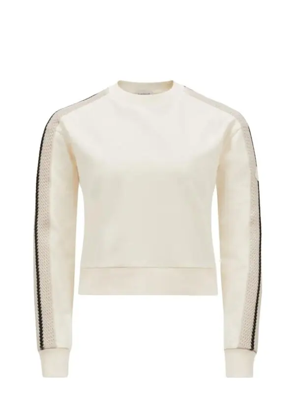Moncler Crochet Accent Sweatshirt - Neutrals