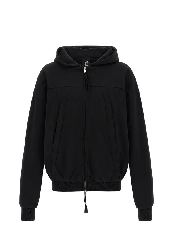 THOM KROM Zip-closure Hoodie Sweater - Black