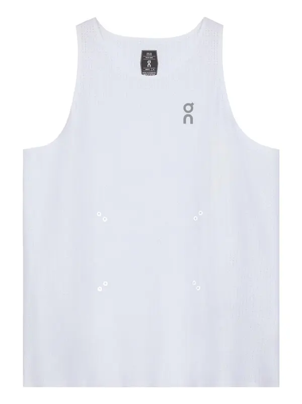On Pace Crew Neck Vest - Glacier White/white