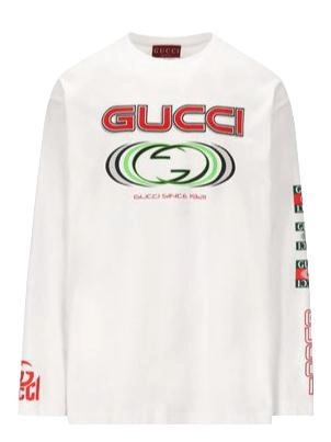 Gucci Logo Printed Crewneck T-shirt - White