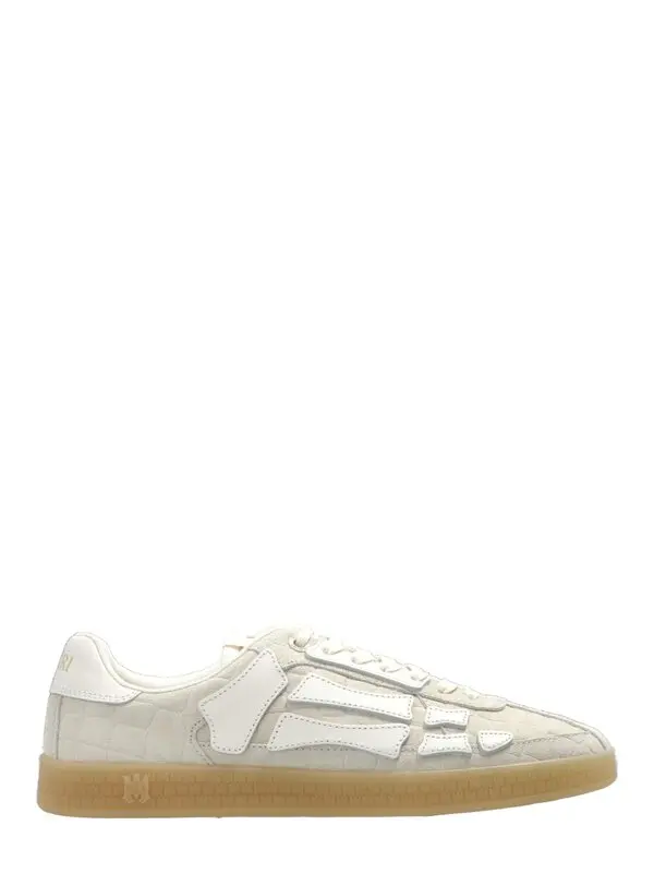 Amiri Embossed Pacific Bones Sneakers - Cream