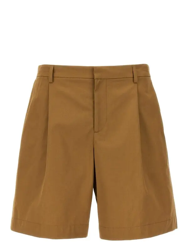 A.p.c. Pleated Bermuda Shorts - Brown