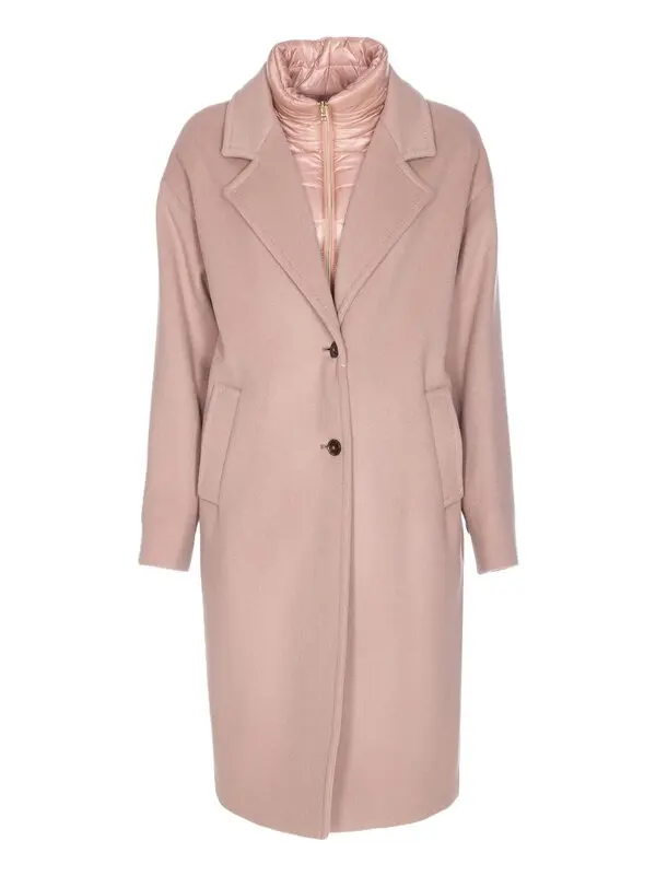 Herno Single Breasted Padded Coat - Nude