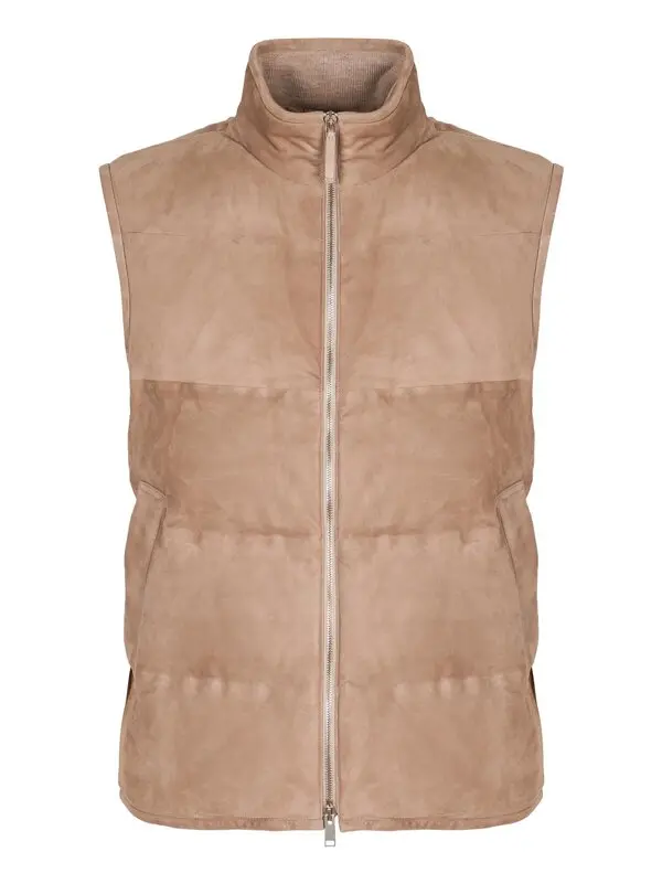 Zegna Suede Gilet - Sand