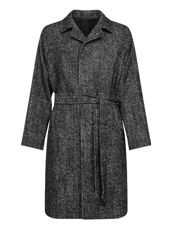 Tagliatore Belted Single-breasted Coat - Black