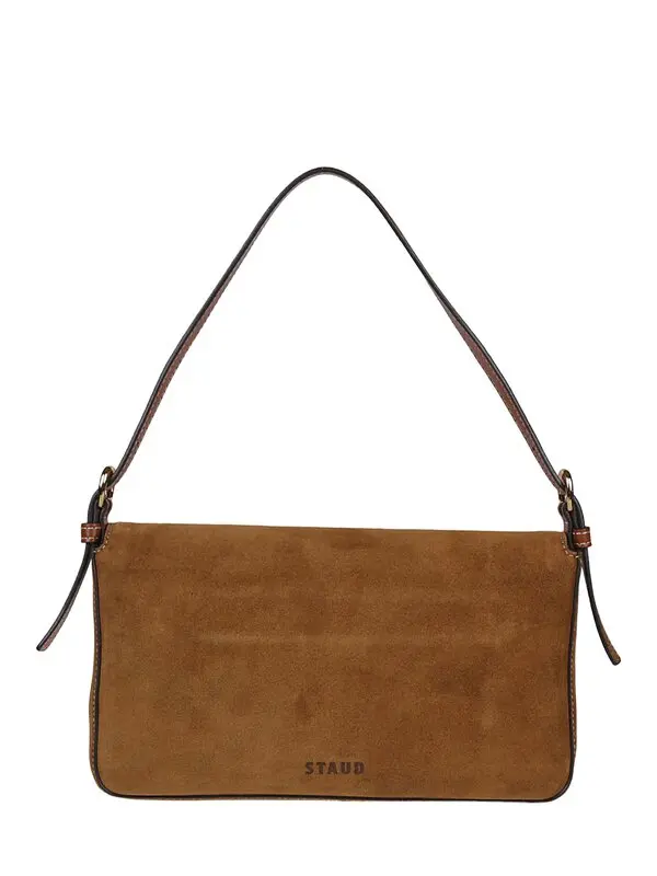 Staud Harlow Foldover Top Shoulder Bag - Brown