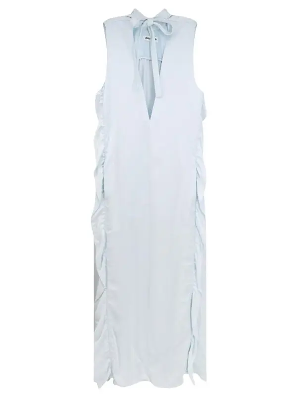 JIL SANDER Sleeveless Maxi Dress With Ruffled Details - No