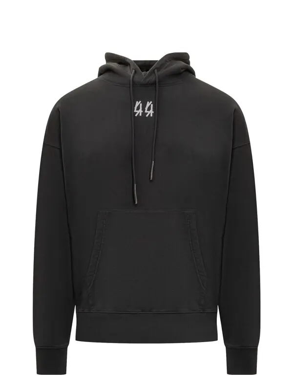 44 LABEL GROUP Graphic Print Hoodie - Black