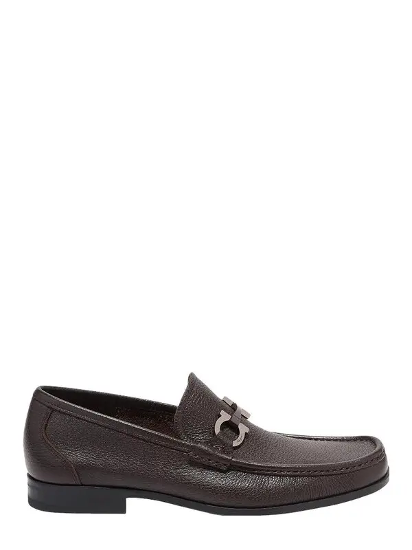 FERRAGAMO Gancini Bit Loafers - Black