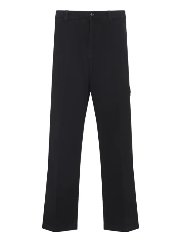 Stone Island Loose-fit Cotton Pants - Black