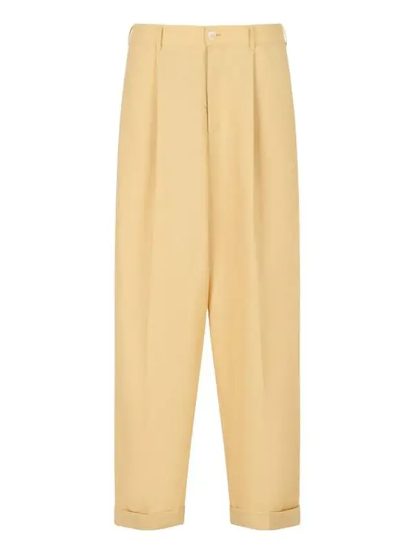Marni Tropical Pleated Trousers - Yellow