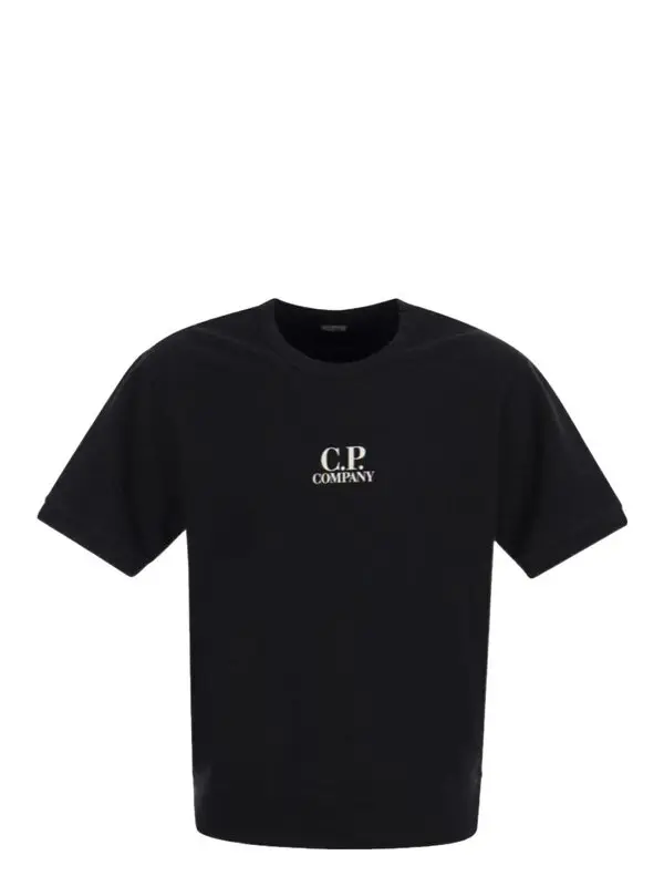 C.P. COMPANY Logo-print Detail T-shirt - Black