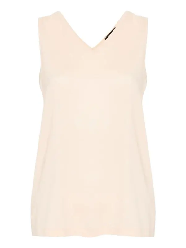 Fabiana Filippi V-neck Sleeveless Vest - White