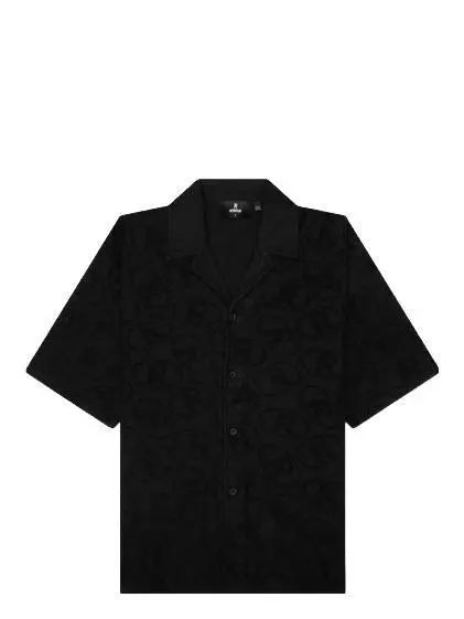 REPRESENT Aop Towel Short Sleeved Shirt - Black